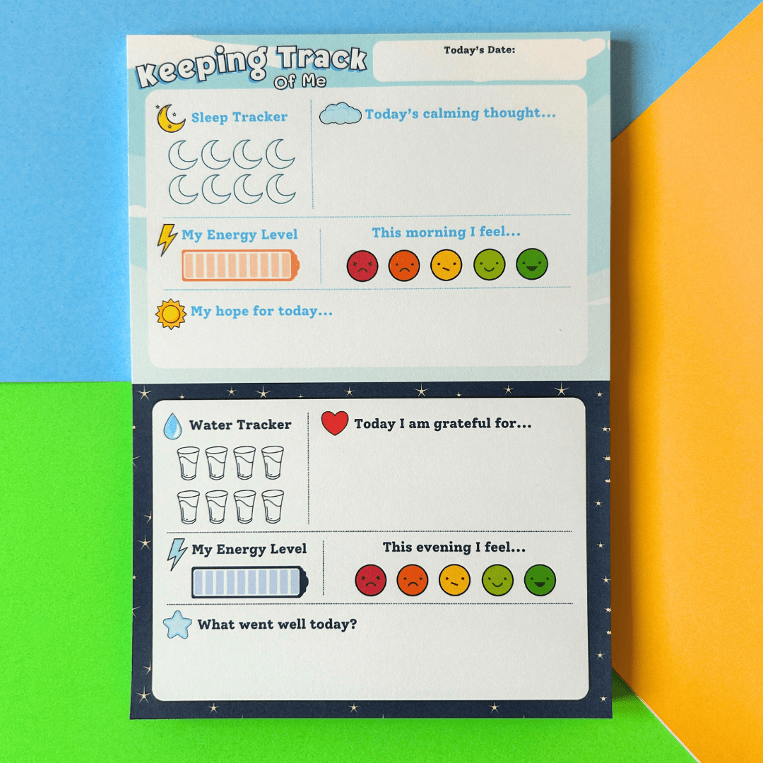 Keeping Track Of Me - A5 Daily Mood Tracker Notepad - Spiffy - The Happiness Shop