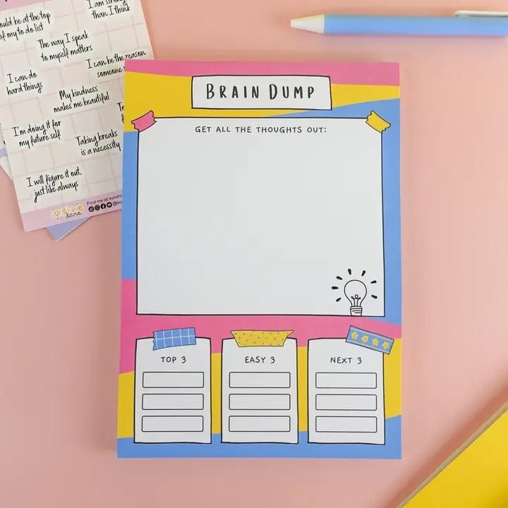 Brain Dump Notepad - A5 - Spiffy - The Happiness Shop