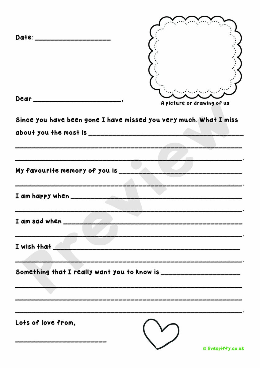 Letter to a lost loved one *DIGITAL DOWNLOAD* - Spiffy - The Happiness Shop